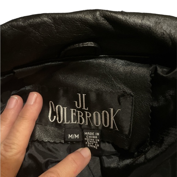 JL Colebrook | Jackets & Coats | Vintage Leather Coat Black Perfect ...